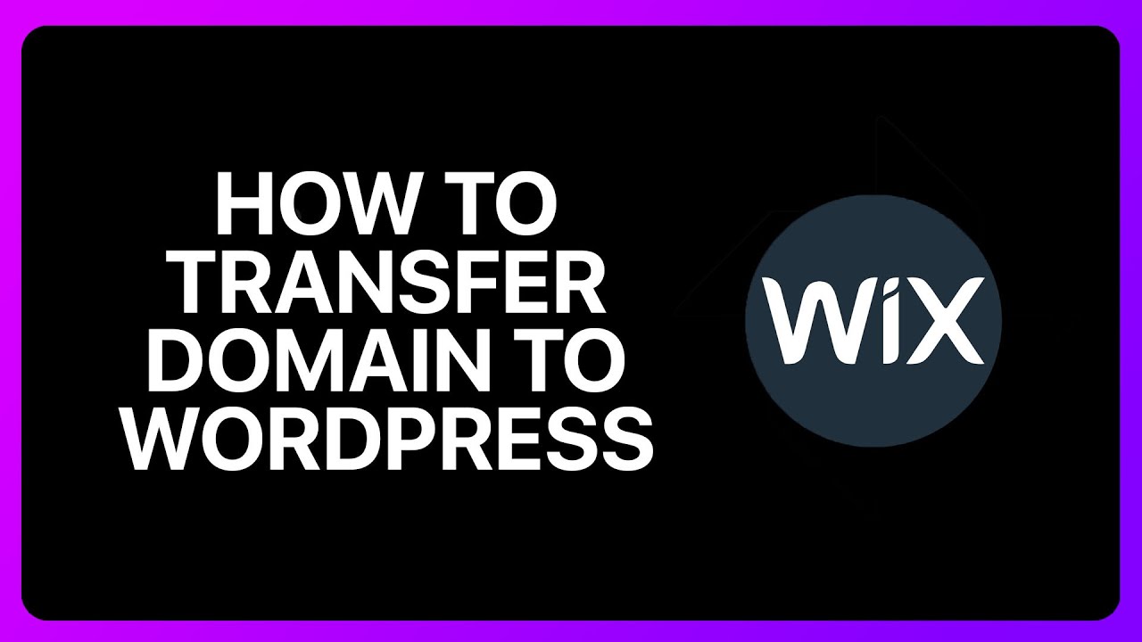 How To Transfer Domain From Wix To Wordpress Tutorial Youtube