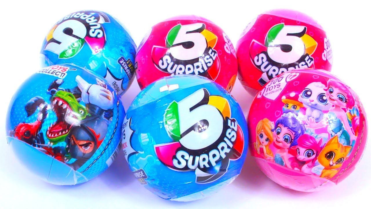 5 Surprise Zuru Ball Unboxing Blind Bag Toy Review 5 сюрпризов шар для