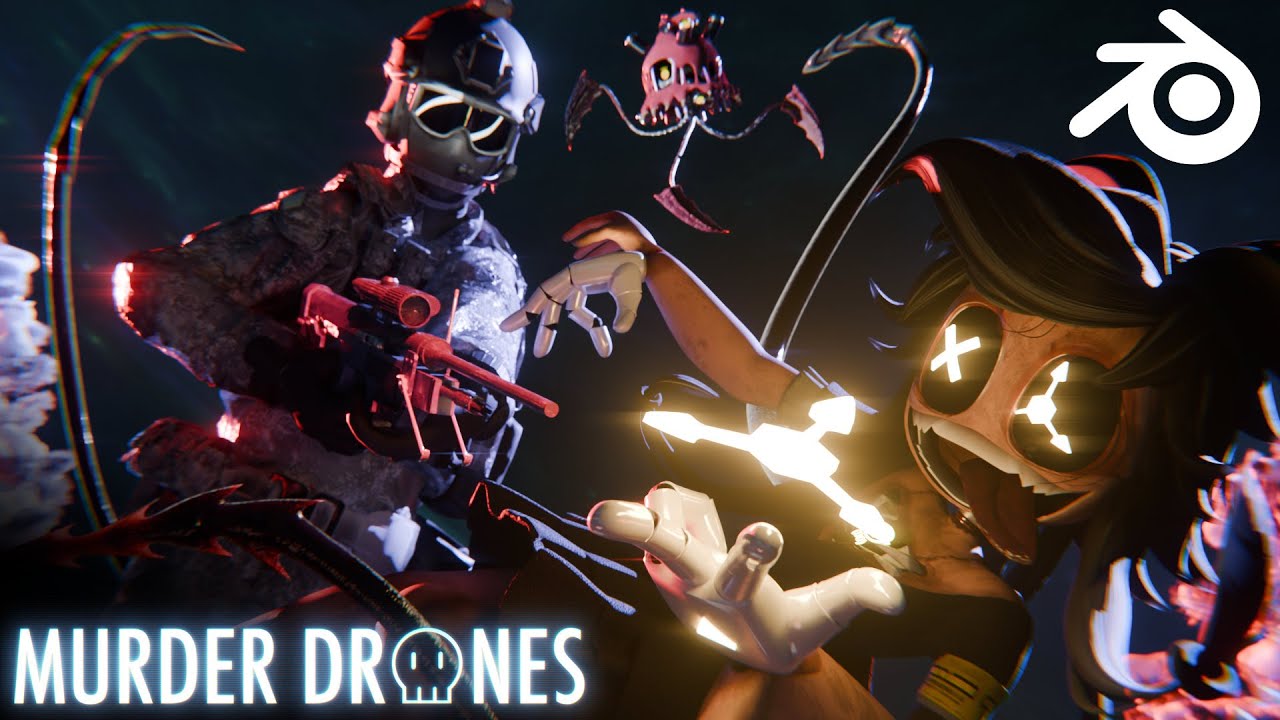 Cyn Blender Model Release Animation Ghalux Murder Drones Youtube