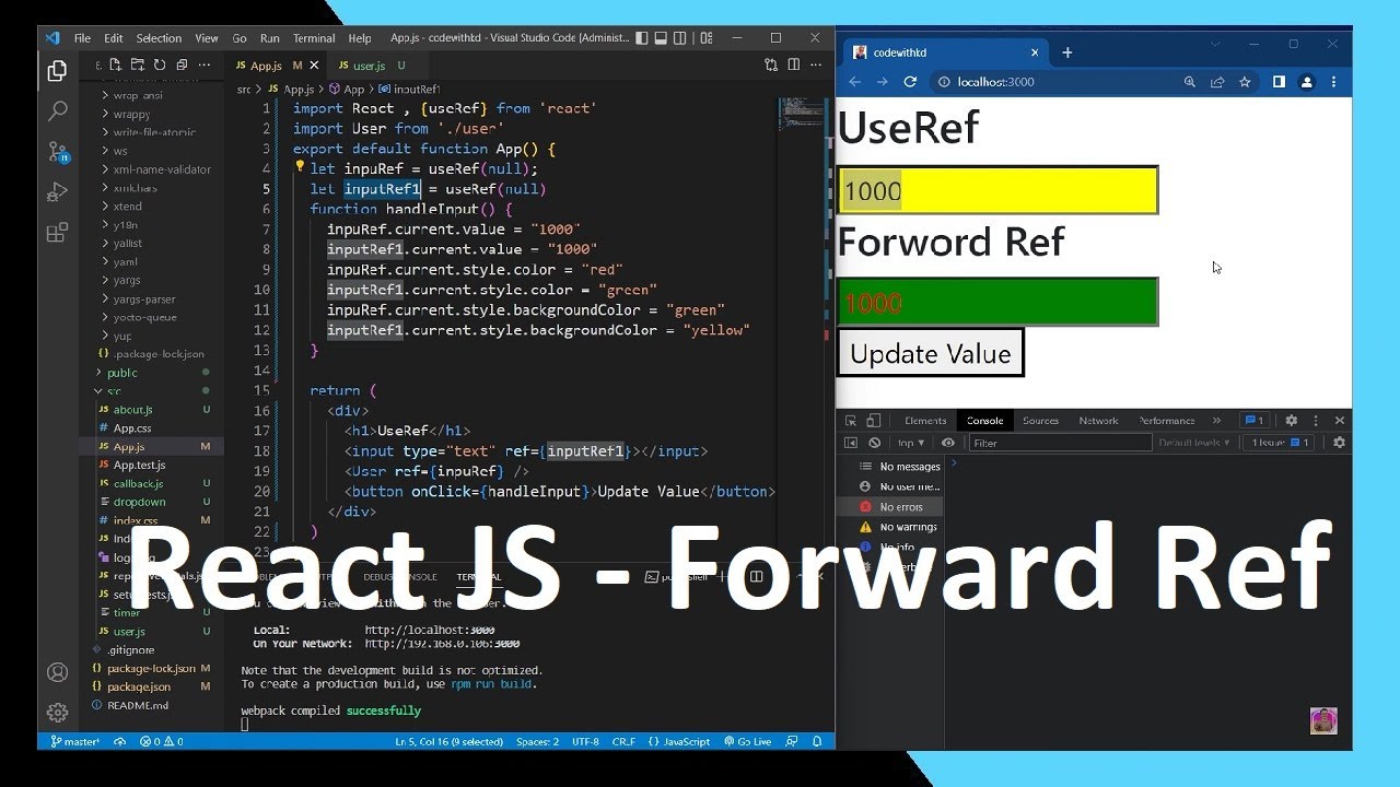 Forwardref Explained With Example In React Js Youtube