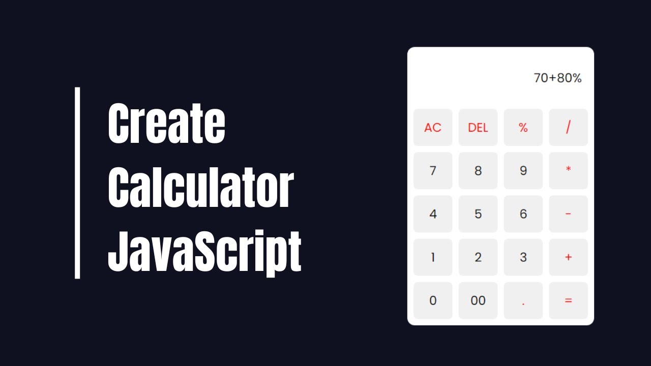 Create Responsive Calculator Using Html Css Javascript Youtube
