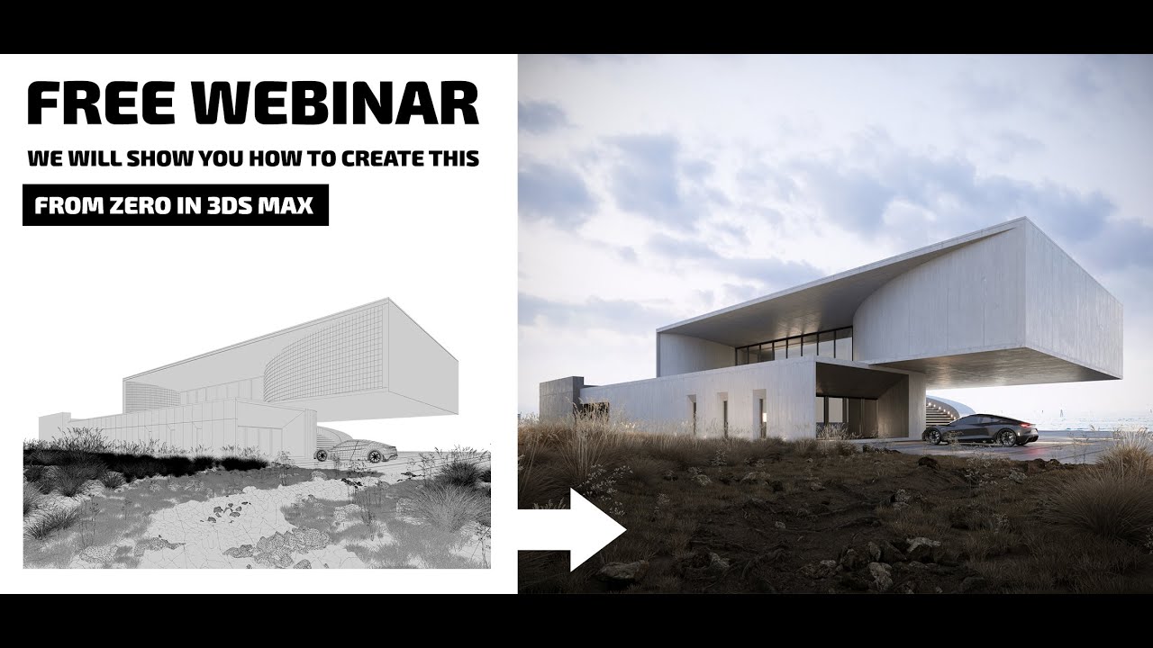 Modern Architectural Rendering Tutorial 3ds Max From Zero Youtube