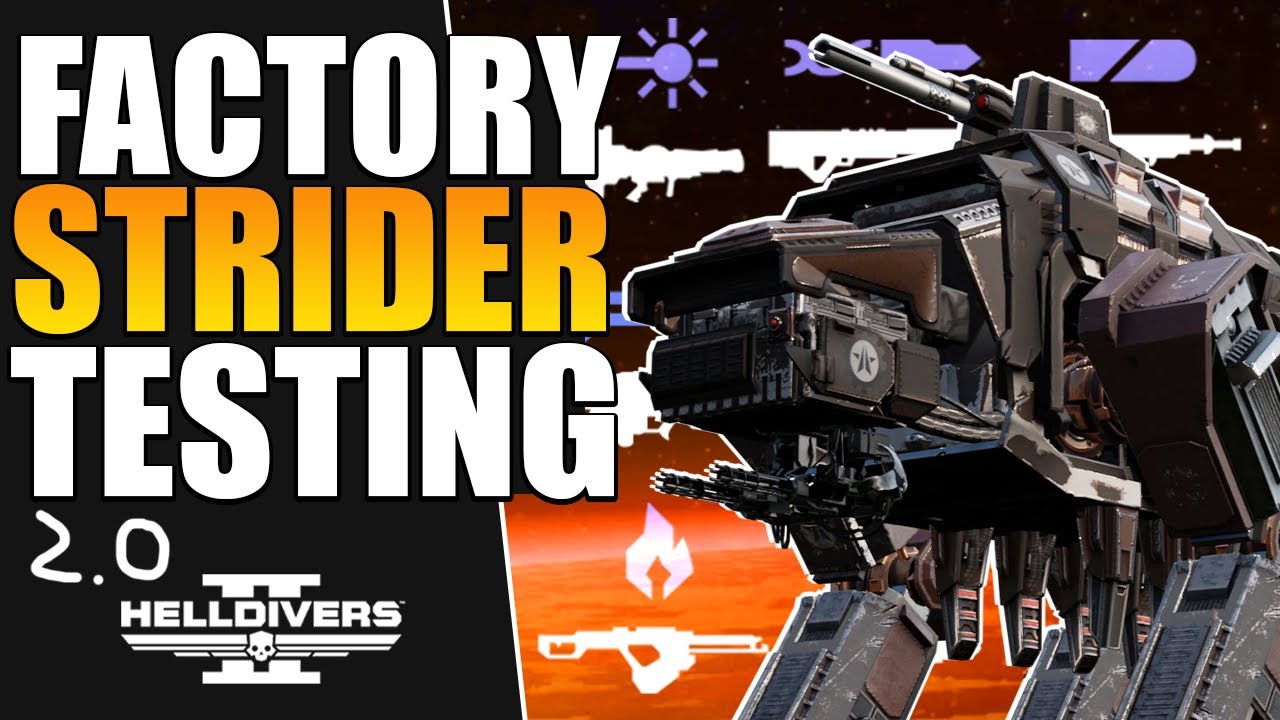 Helldivers 2 Factory Strider Vs Every Support Weapon Youtube