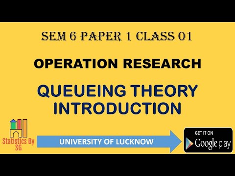 Class 01 Queueing Theory Introduction Youtube