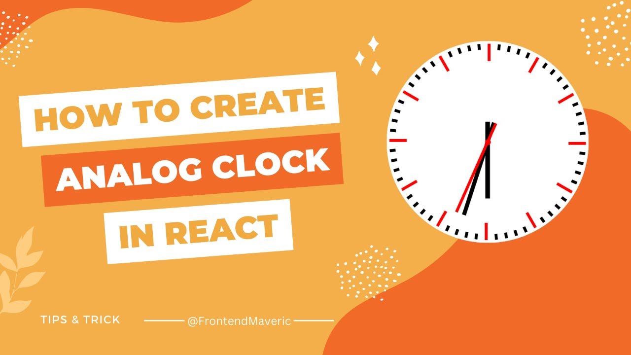 How To Create Analog Clock In React Youtube