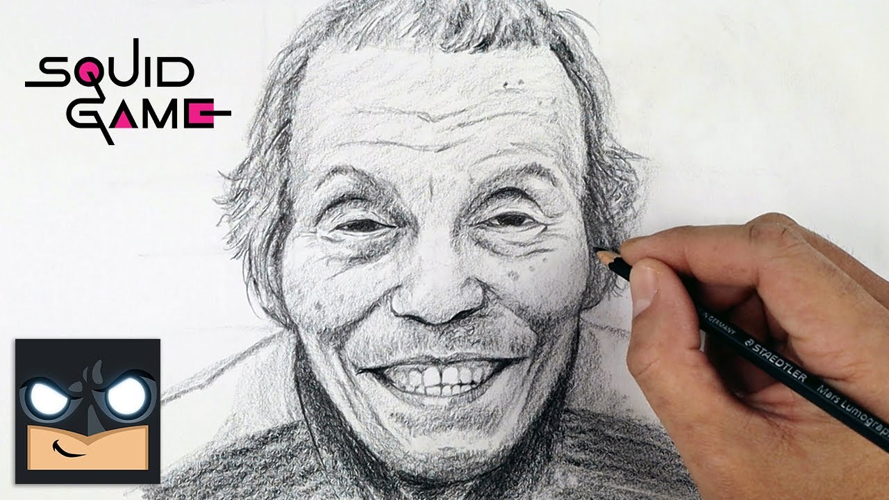 How To Draw Squid Game Player 001 Sketch Tutorial Youtube