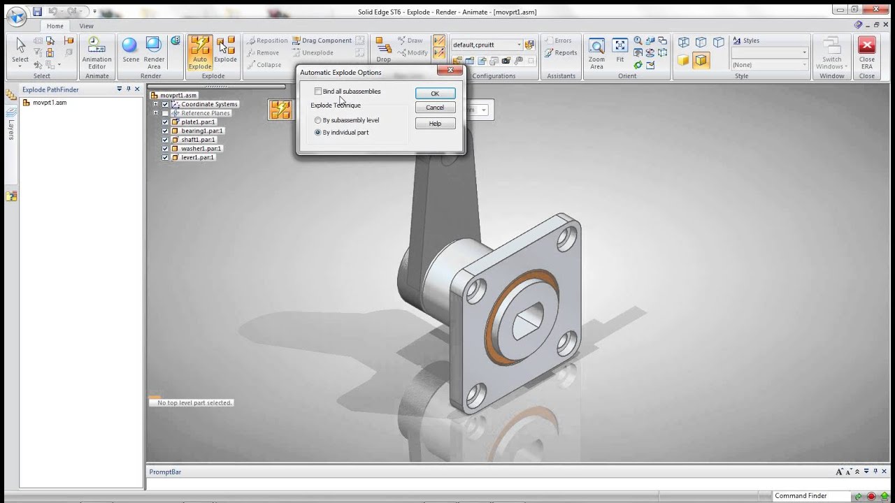 Solid Edge Exploded Views Youtube