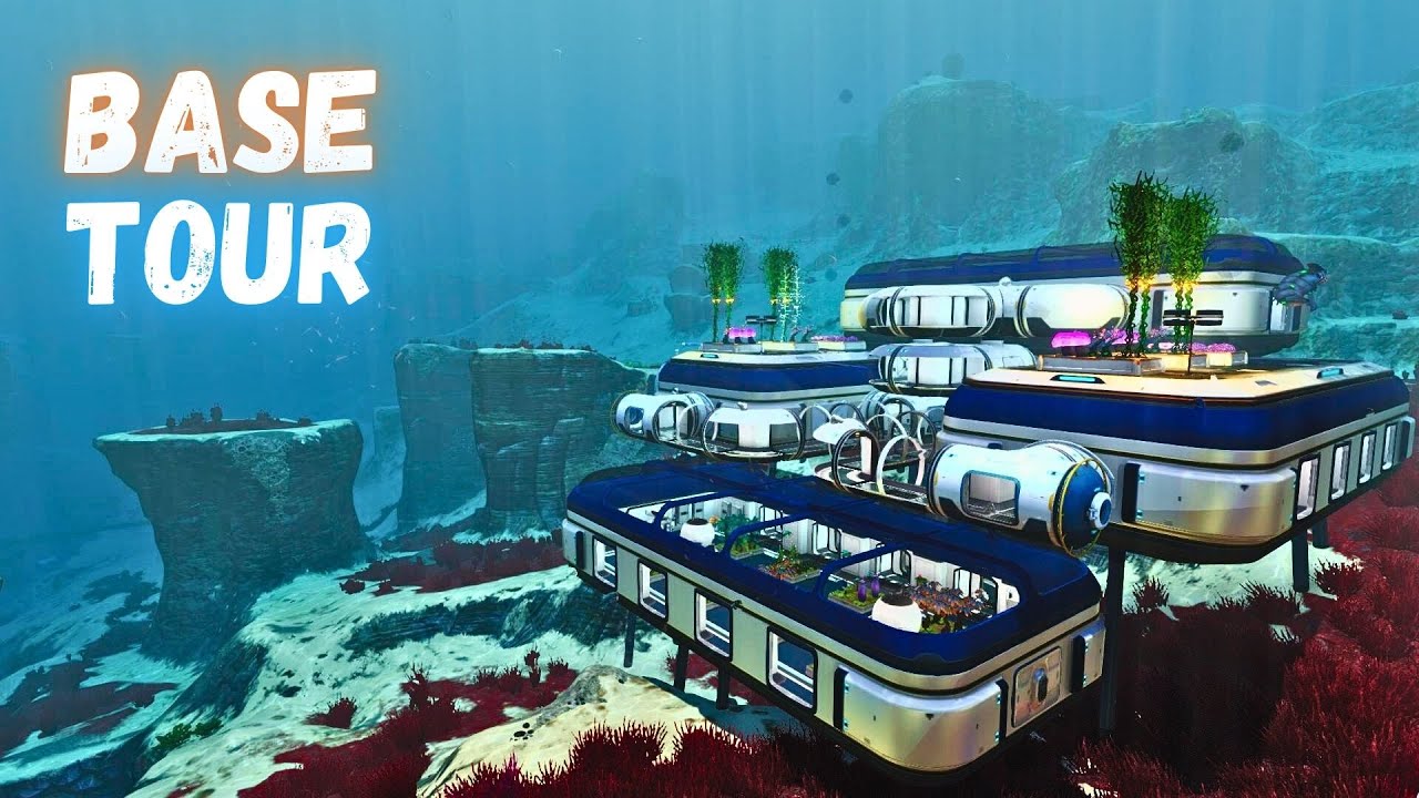 Subnautica Base Tour Beautiful Grassy Plateus Alterra Base Youtube