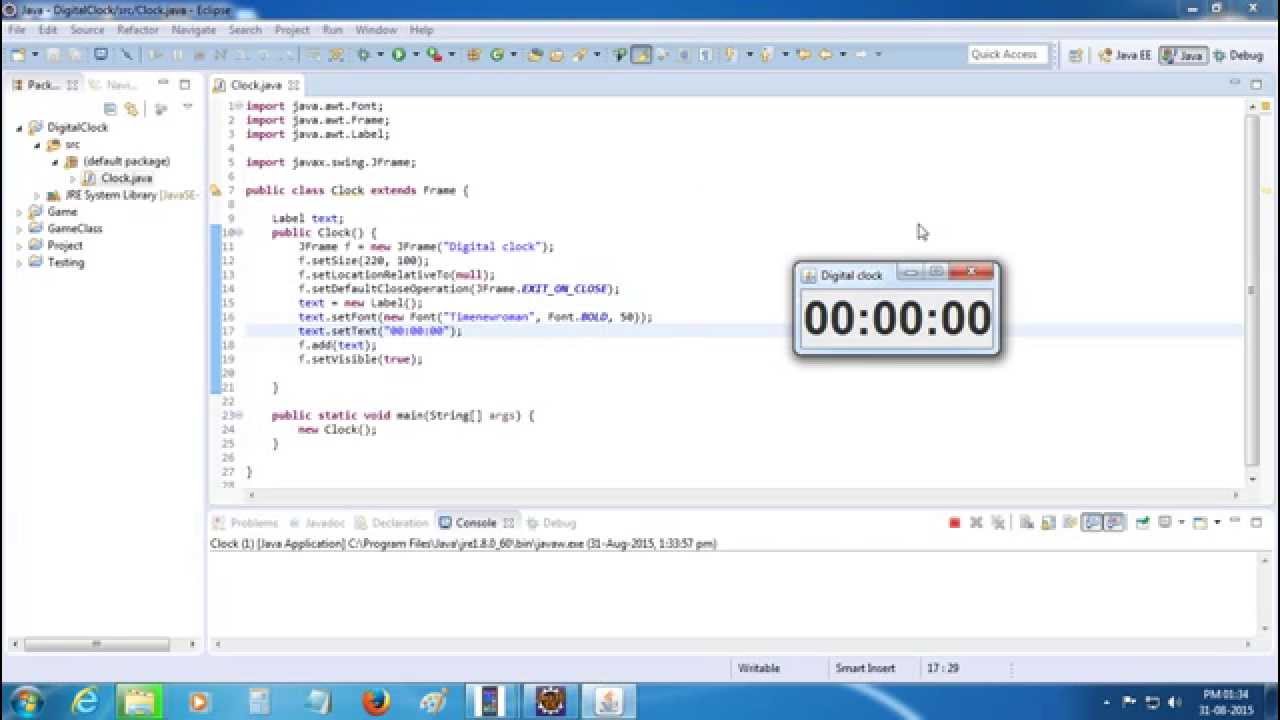 Digital Clock Java At Richard Armes Blog