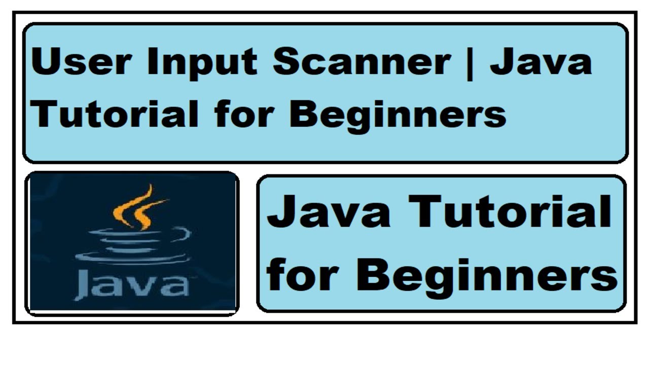 Java User Input Scanner Java Tutorial For Beginners Youtube