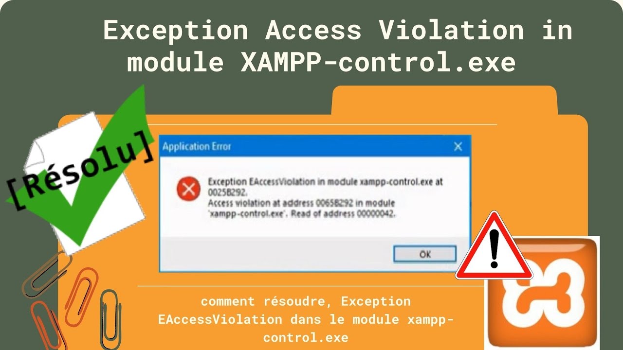 Xampp Erreur Exception Eaccessviolation In Module Xampp