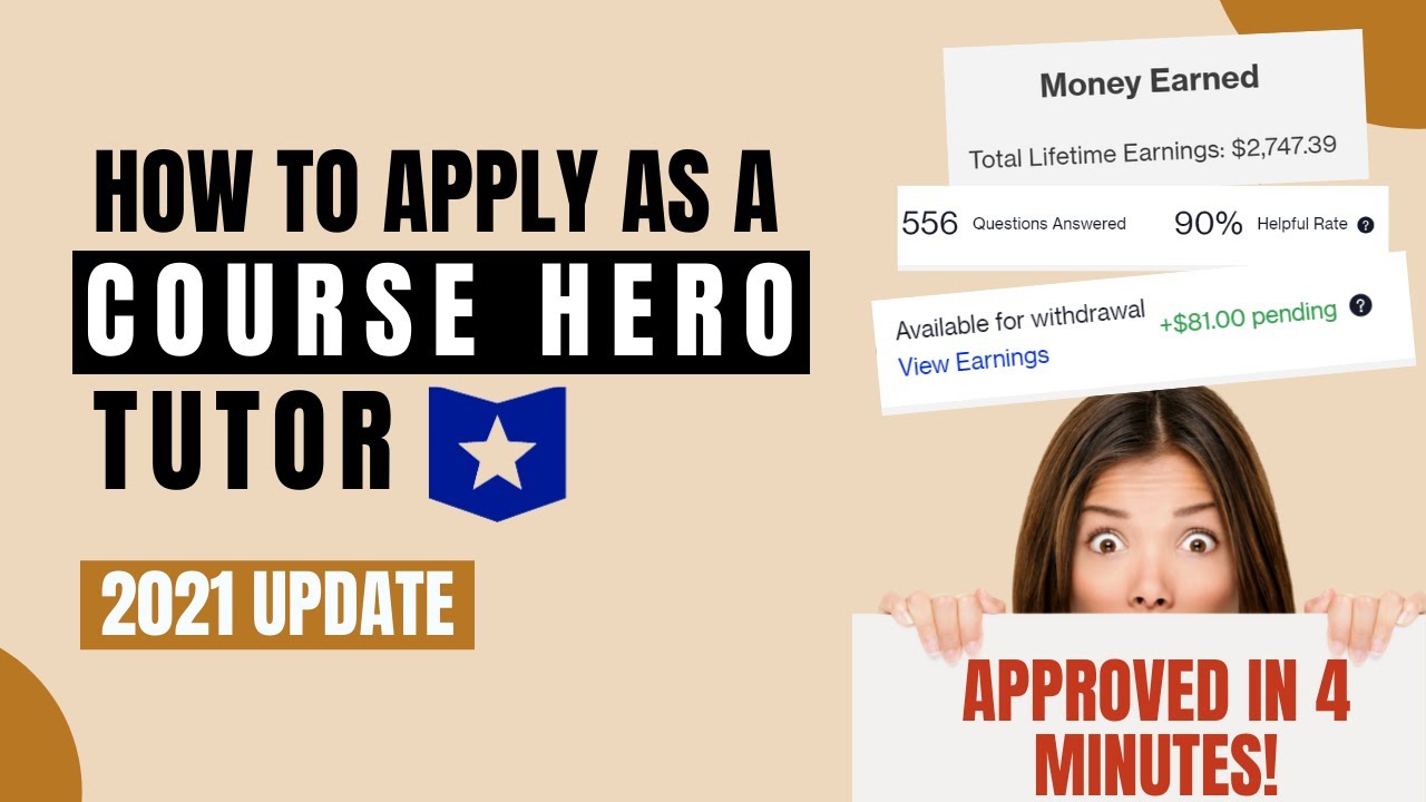 How To Apply As Course Hero Tutor 2021 Approved In 4 Minutes Step