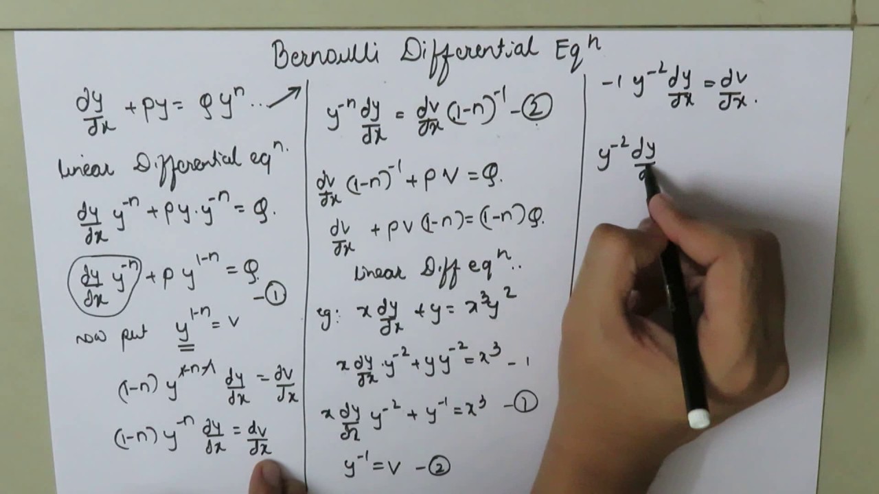 Bernoulli Equation Differential Equations Examples At Alex Wright Blog