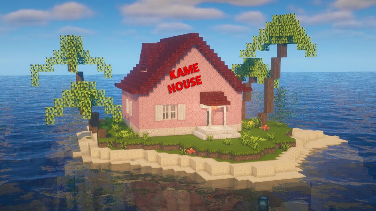 Minecraft How To Build Kame House Minecraft Dragon Ball Youtube