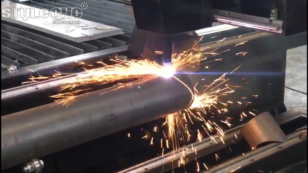 Cnc Plasma Cutter With Rotary Device For Pipes And Tubes Youtube