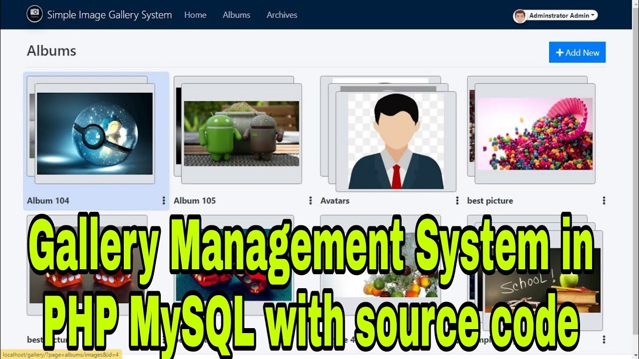 Gallery Management System In Php Mysql With Source Code Youtube