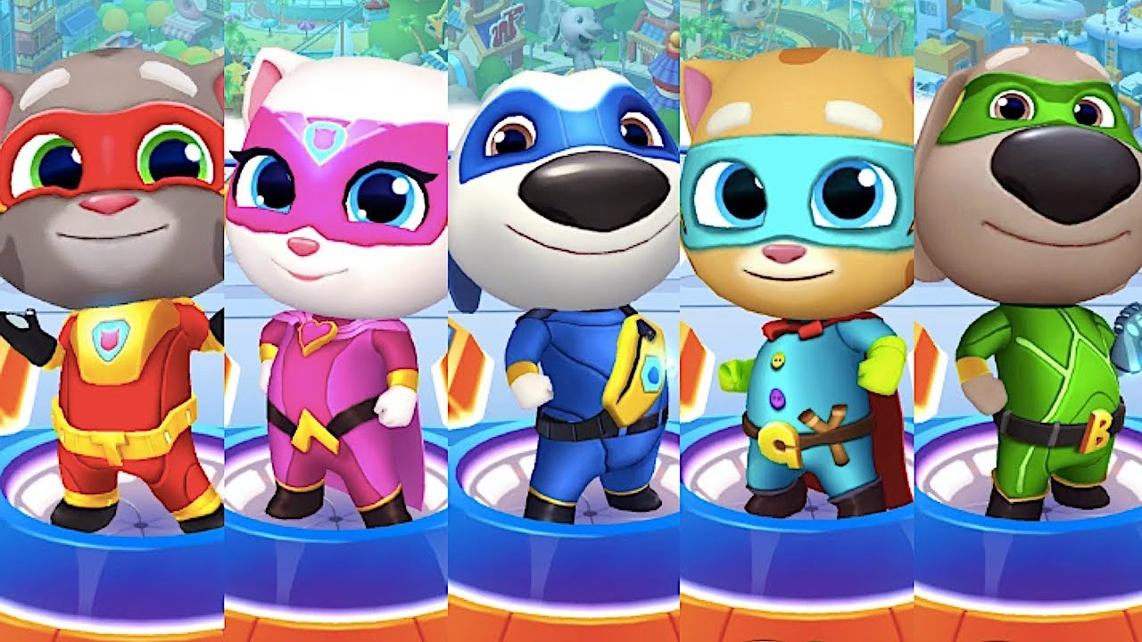 Talking Tom Hero Dash All Characters At Barbara Ridgley Blog