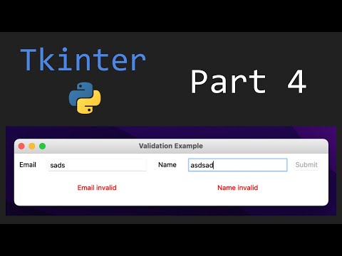 Tkinter 4 Validation Youtube