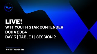 Live T1 Day 5 Wtt Youth Contender Szombathely 2024 Session 2 World