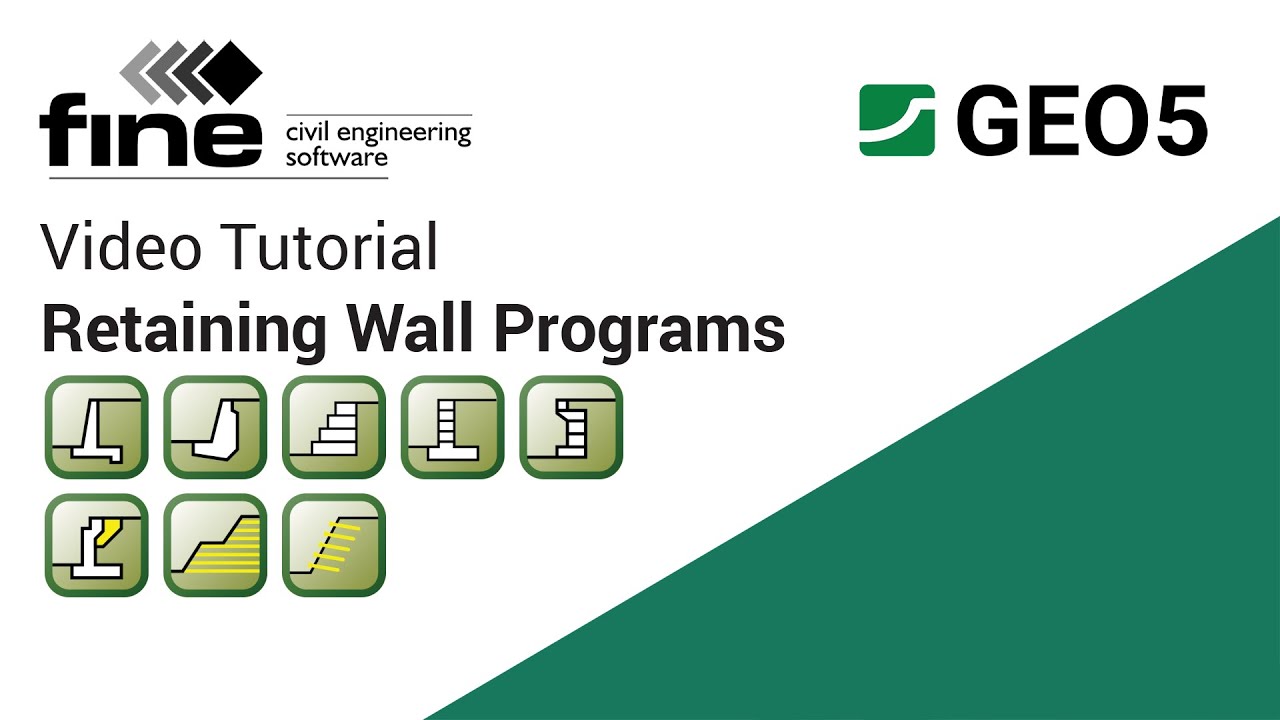 Geo5 Tutorials Introduction To Retaining Wall Design Programs Youtube