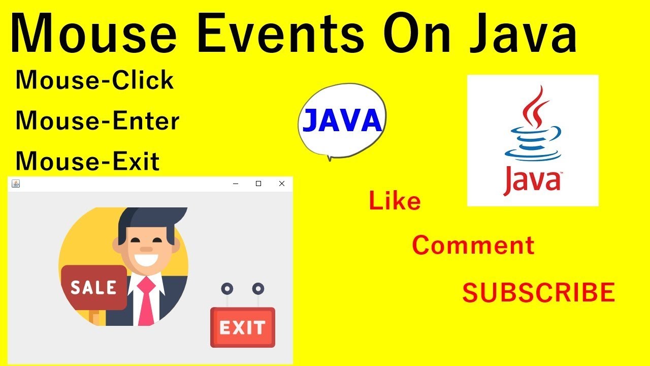 Mouse Event Handling In Java Youtube