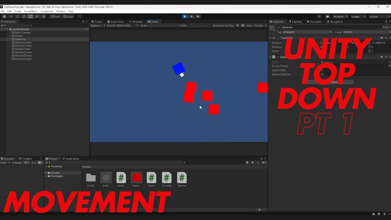 Unity Top Down Shooter 1 Movement Youtube