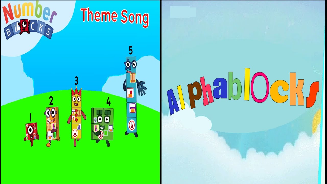 Numberblocks Intro With Badges And Alphablocks Intro In One Video