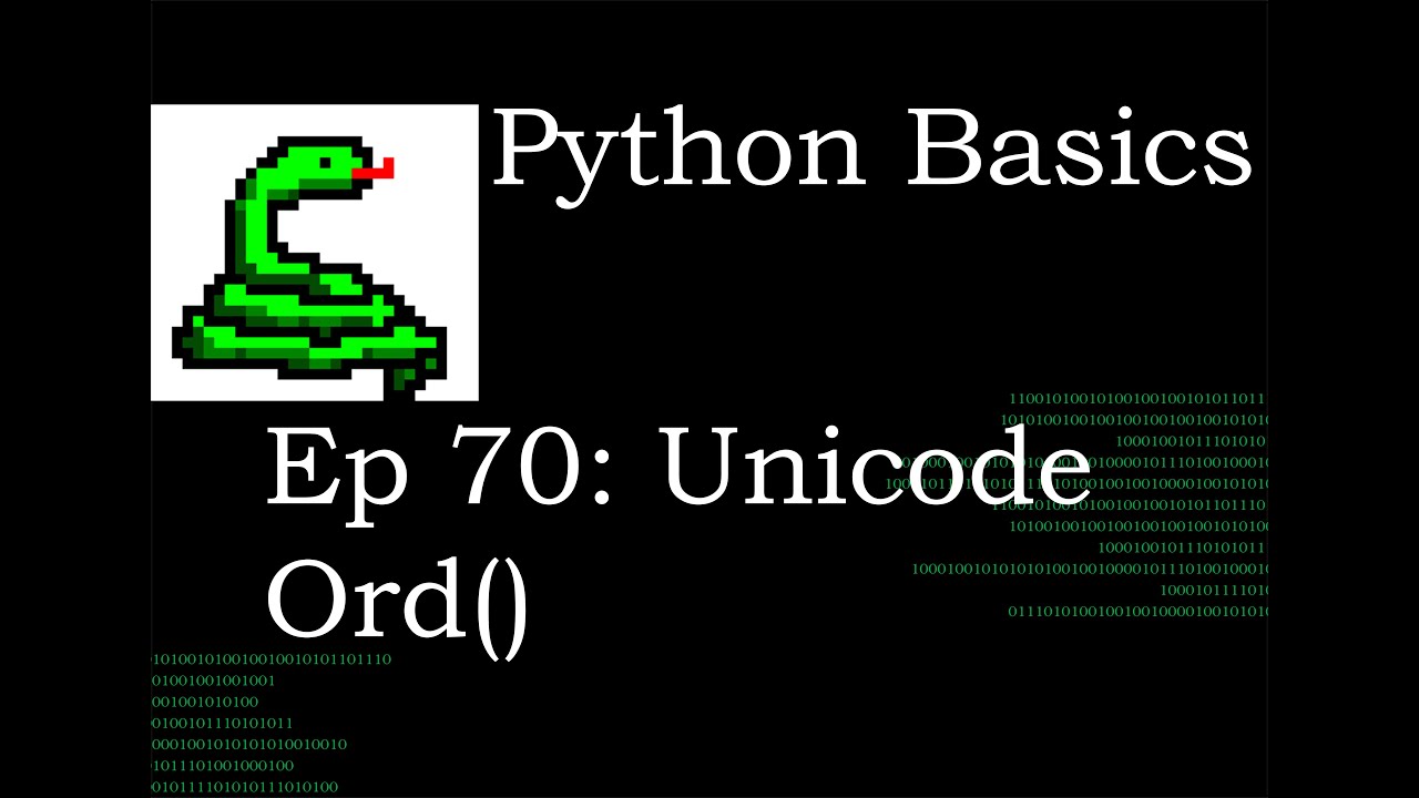 Python Basics Unicode Youtube