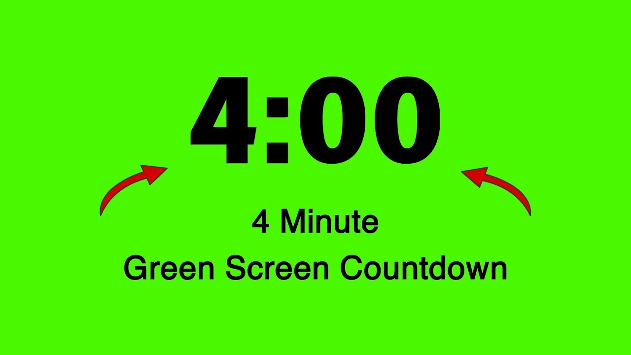 4 Minute Timer Green Screen Youtube