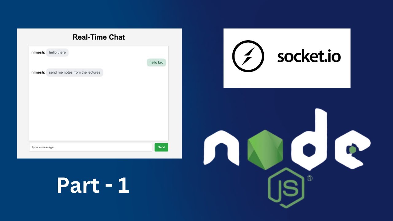 Realtime Chat Application Using Nodejs And Socketio Part 1 Youtube