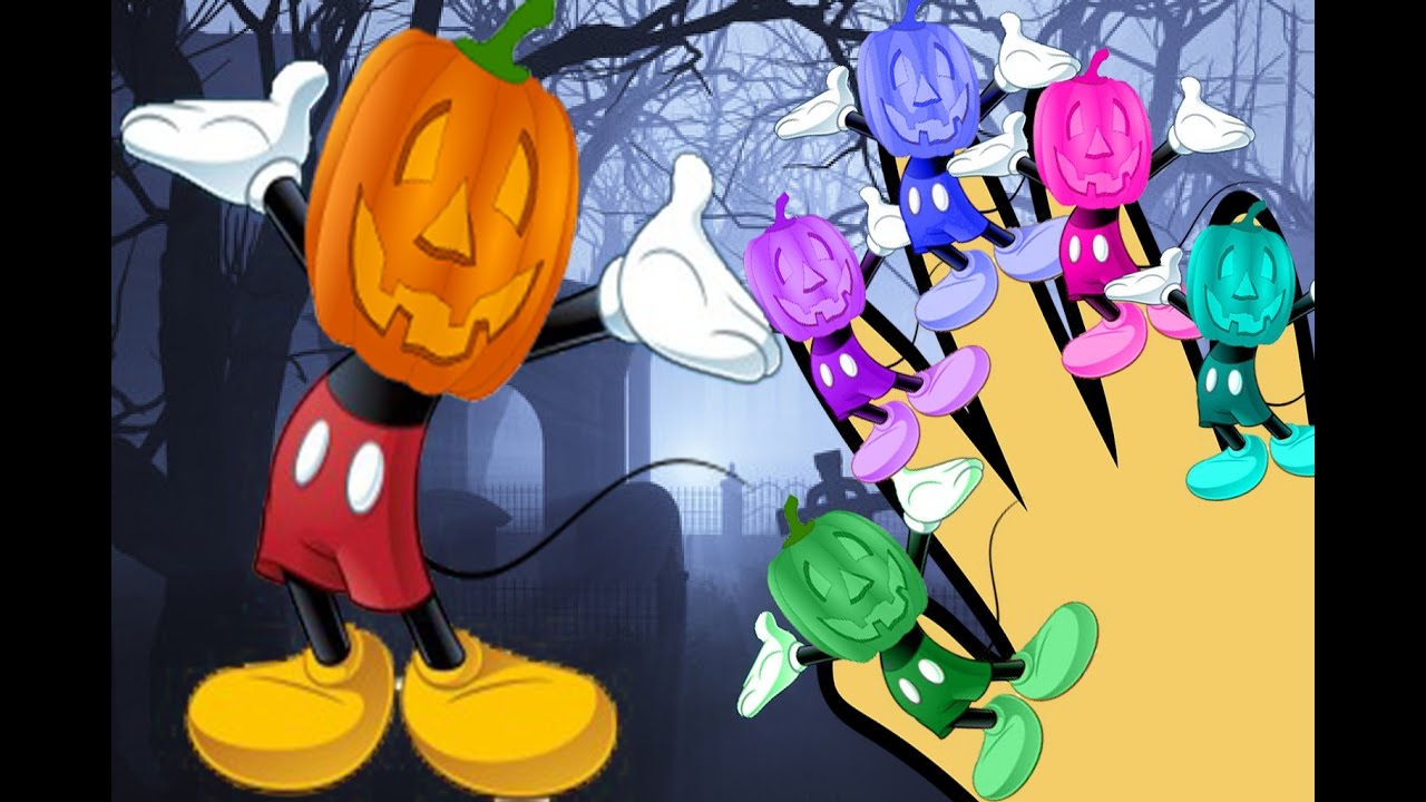 Pumpkin Mickey Mouse Finger Family Clubhouse Halloween Finger Family