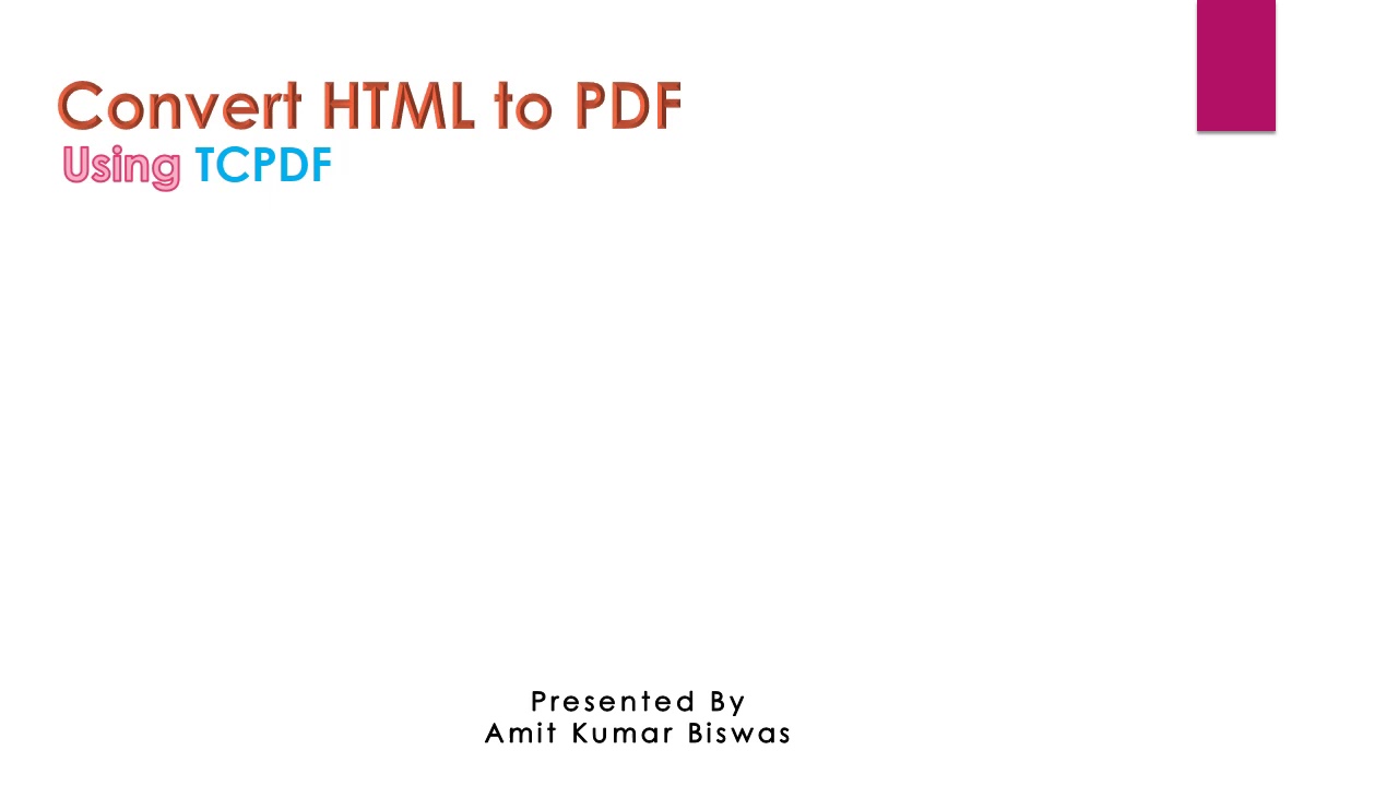 Php Library Simple Testing Project On Tcpdf Youtube