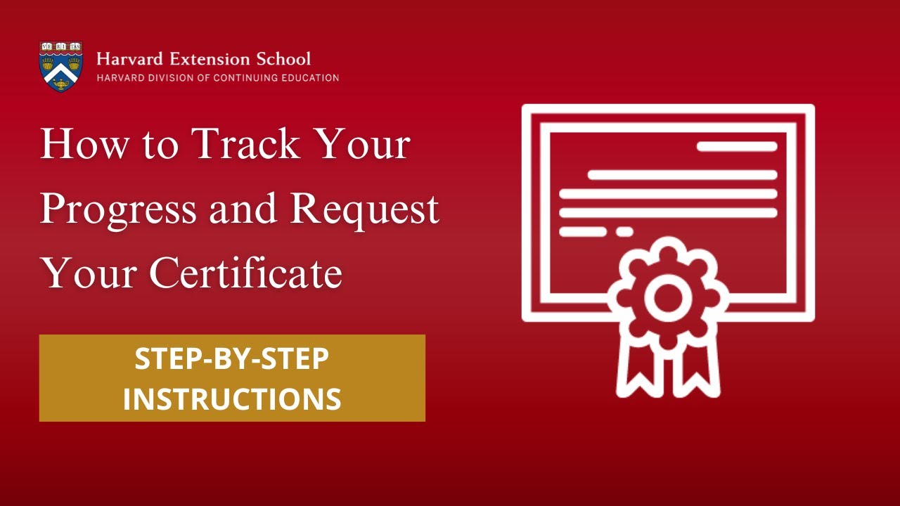 How To Track Your Progress And Request Your Certificate Youtube