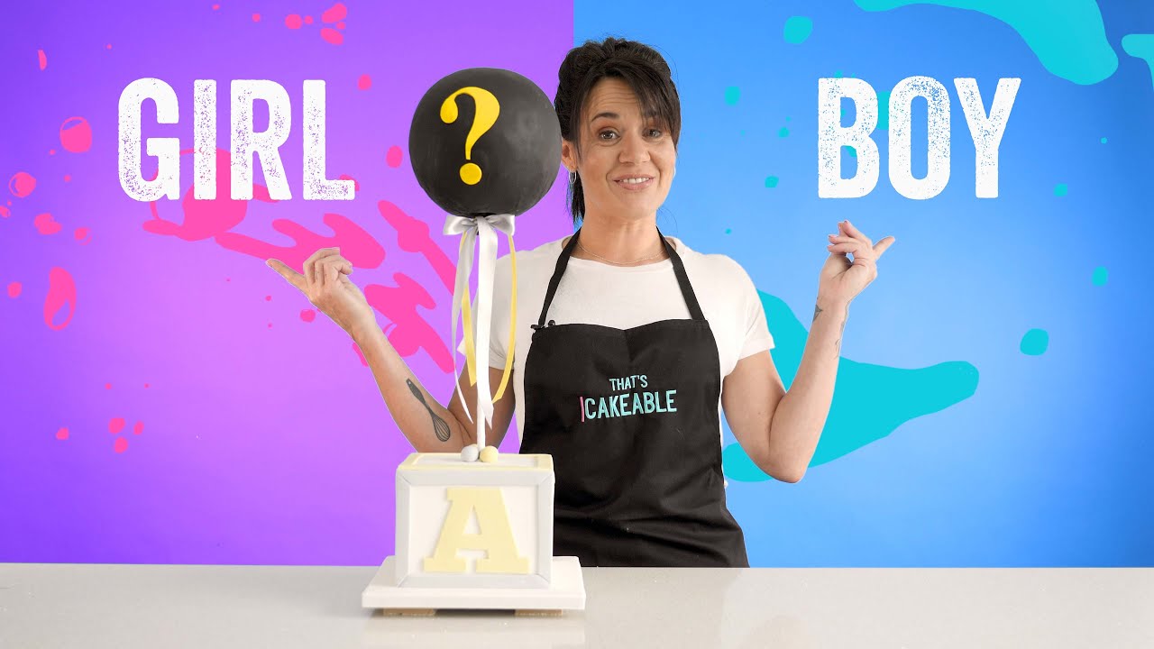 Gender Reveal Pinata Cake Tutorial Youtube