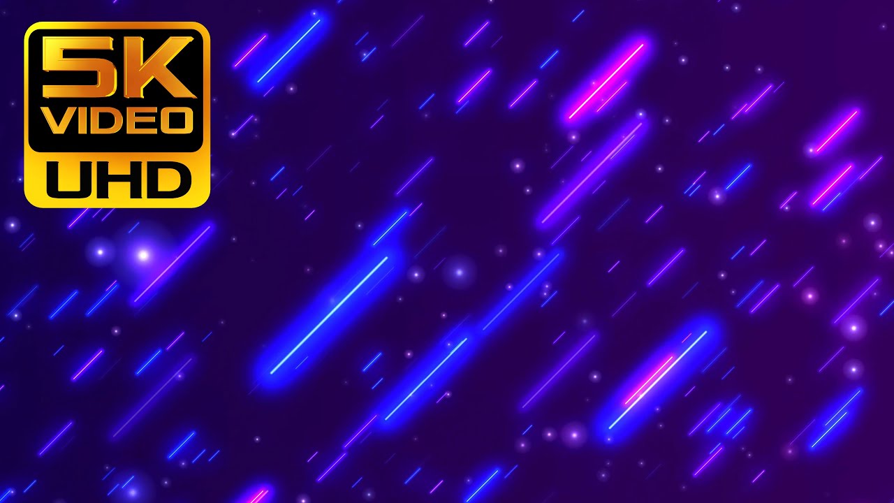 5k Purple Blue Rounded Neon Lines Motion Background Multicolor