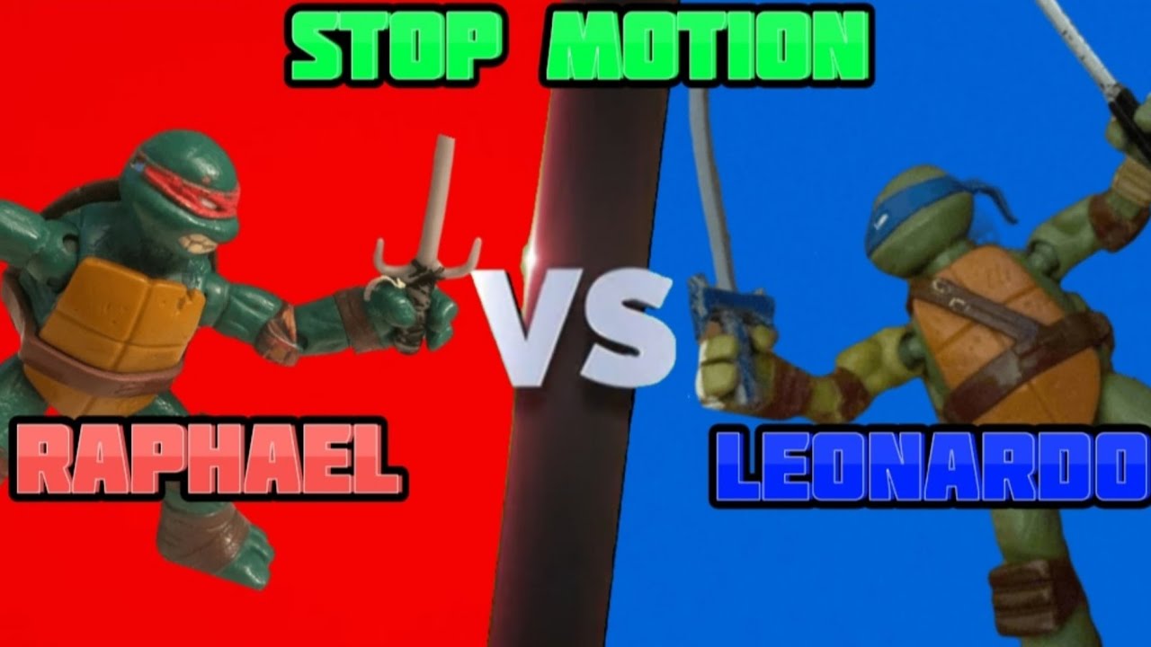 Tmnt Stop Motion Raph Vs Leo Youtube