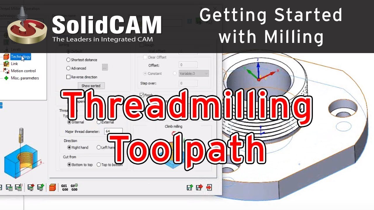 Solidcam Threadmilling Youtube
