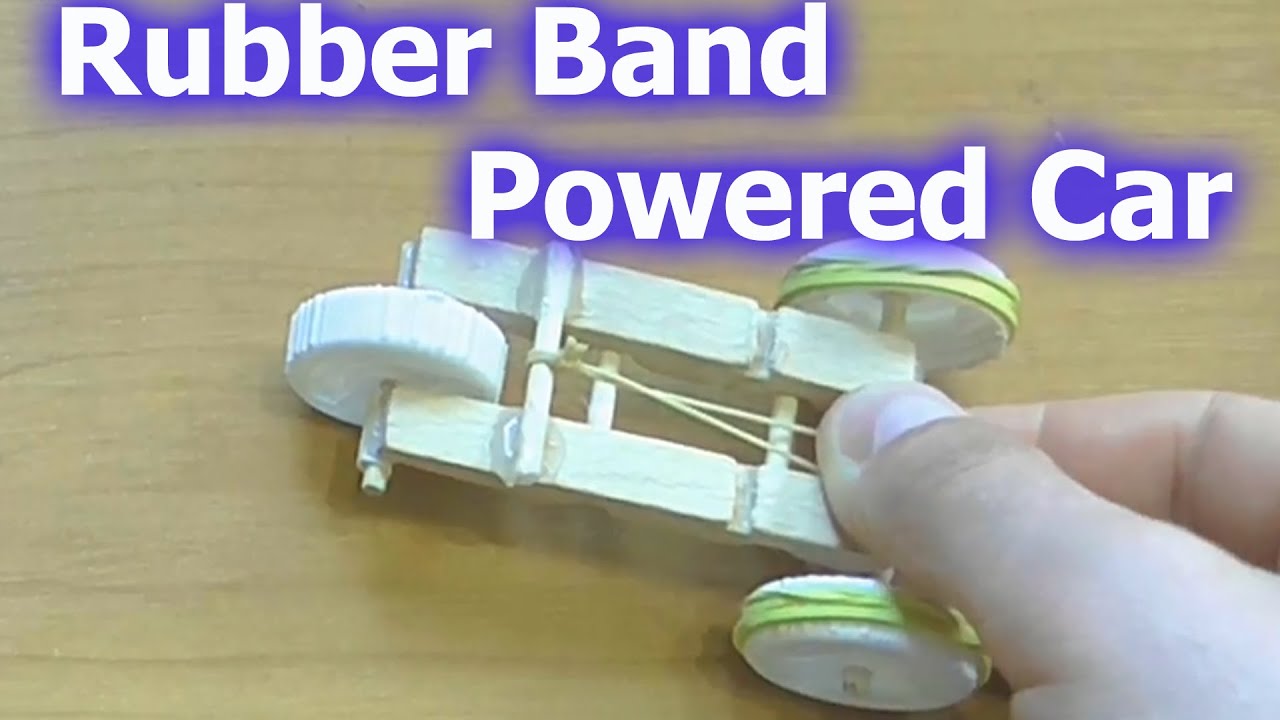 How To Make A Rubber Band Powered Car Youtube
