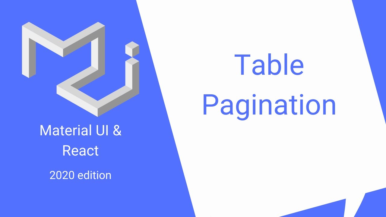 React Material Ui 20 Table Pagination Youtube