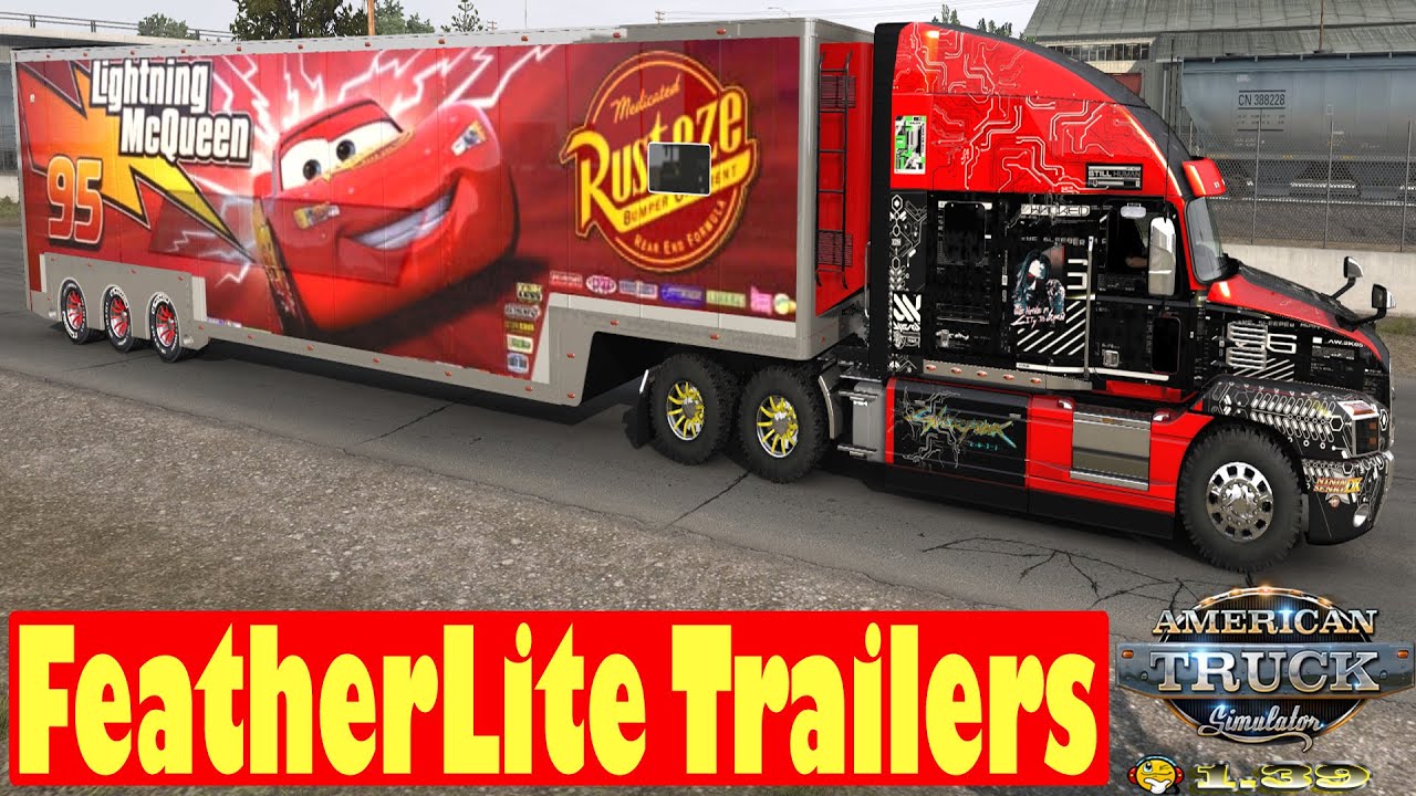 Lightning Mcqueen Featherlite Skin Trailers Mod American Truck