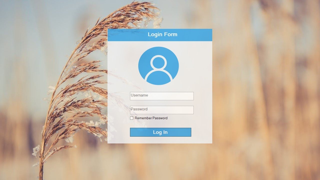 Modern Transparent Login Form With C Net C Tutorial Youtube