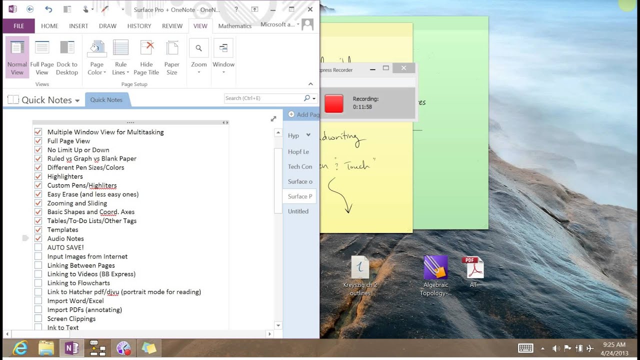 Surface Pro Onenote Youtube