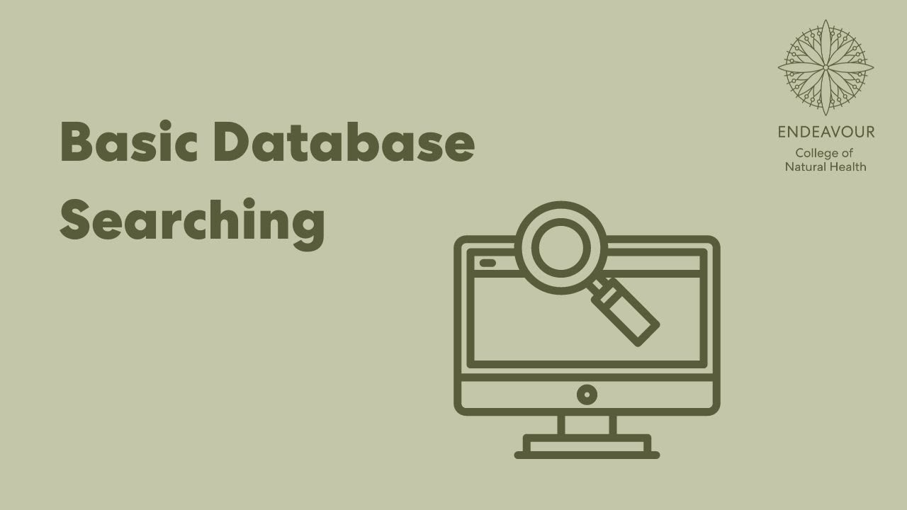 Basic Database Searching Youtube