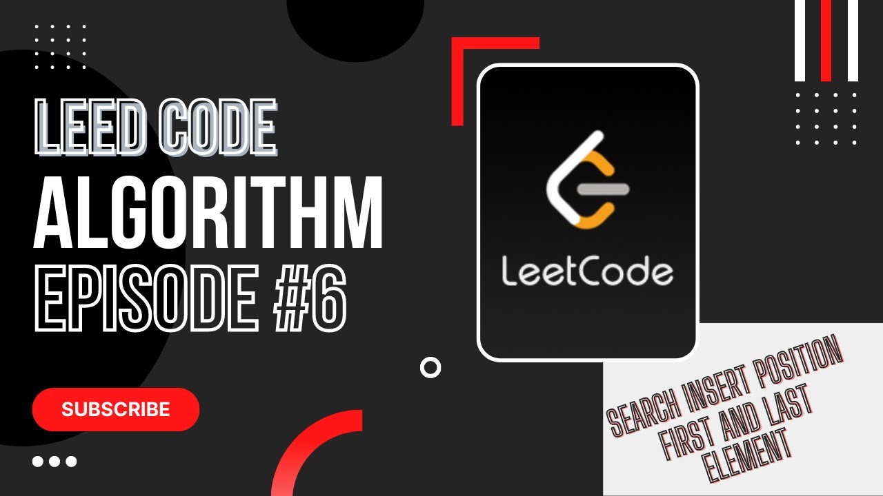 Leetcode Problem Solution Episode 6 Search Insert Position 1st N