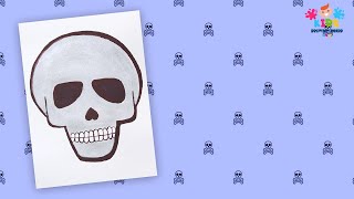 Skull Emoji How To Draw A Skull Emoji Drawing Easy Step Doovi