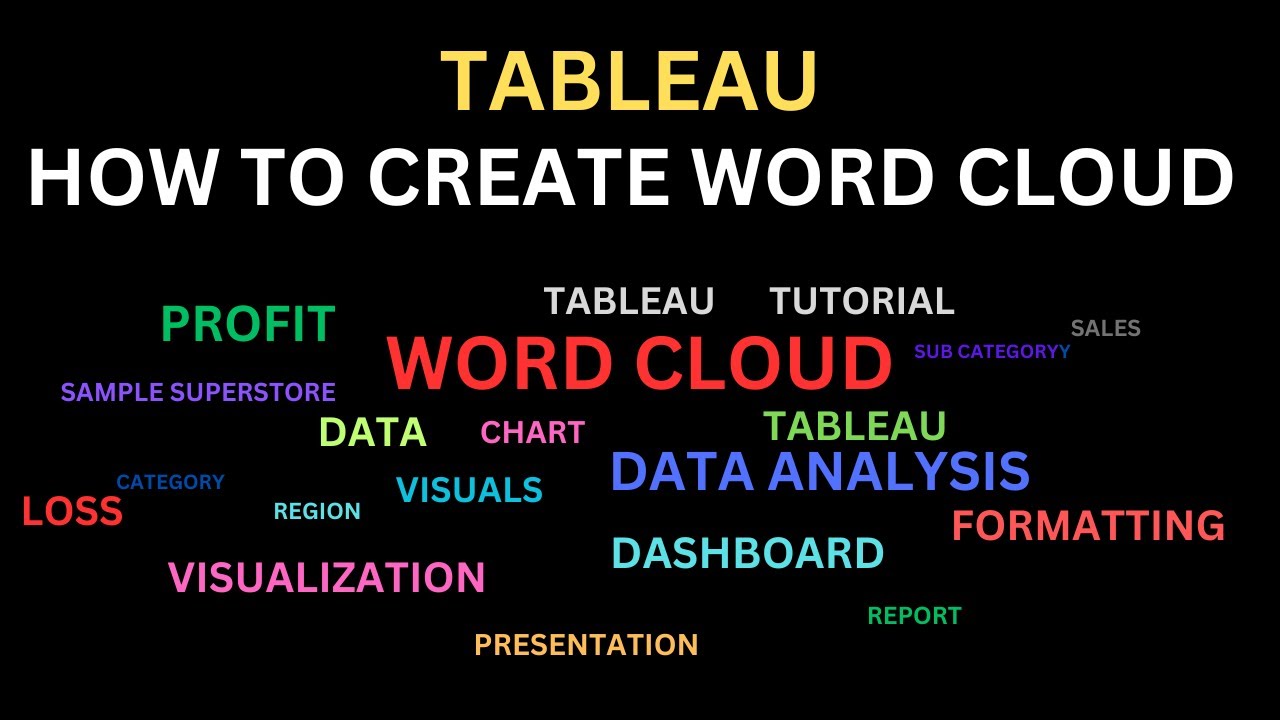 How To Create Word Cloud In Tableau Tableau Tutorial Youtube