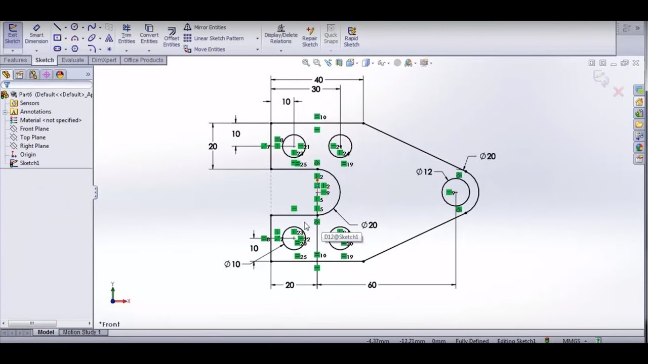 Solidworks Tutorial 1 Creating Sketches Youtube