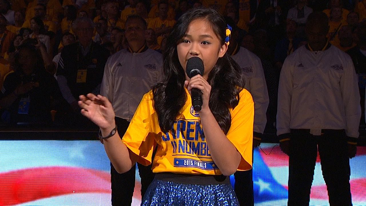 Nayah Damasen Performs The National Anthem 6 4 15 Youtube