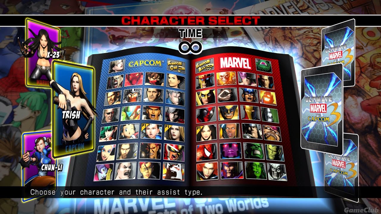 Ultimate Marvel Vs Capcom 3 Pc All Characters Select Screen
