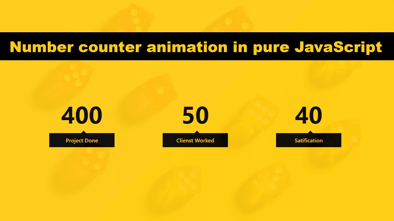 Animated Counter With Javascript Html Css Youtube